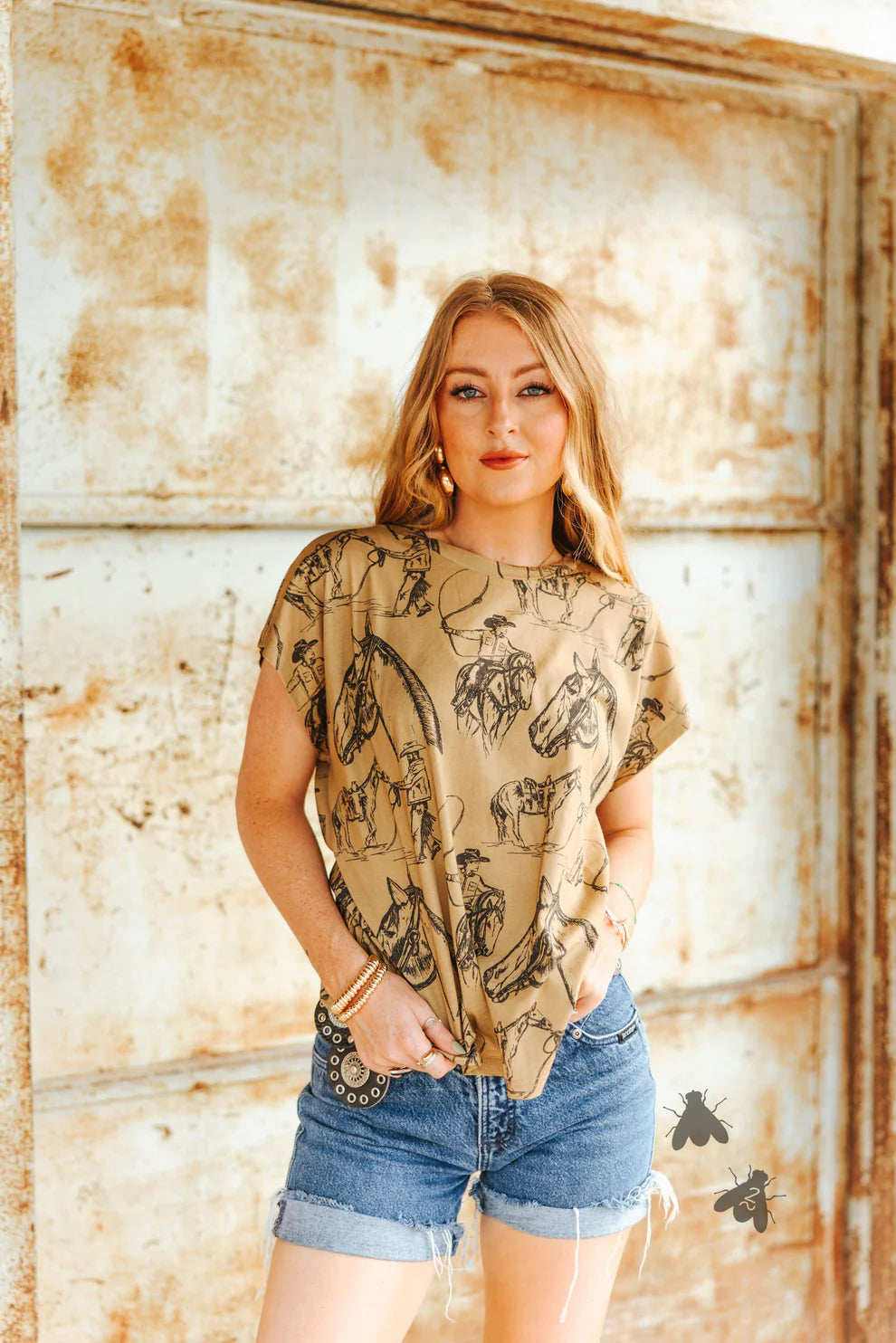 *SALE* Double Doodle Tee – Wild Vaquera Boutique